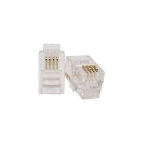 Plug Modular Rj11 6x4 Com 100 Peças