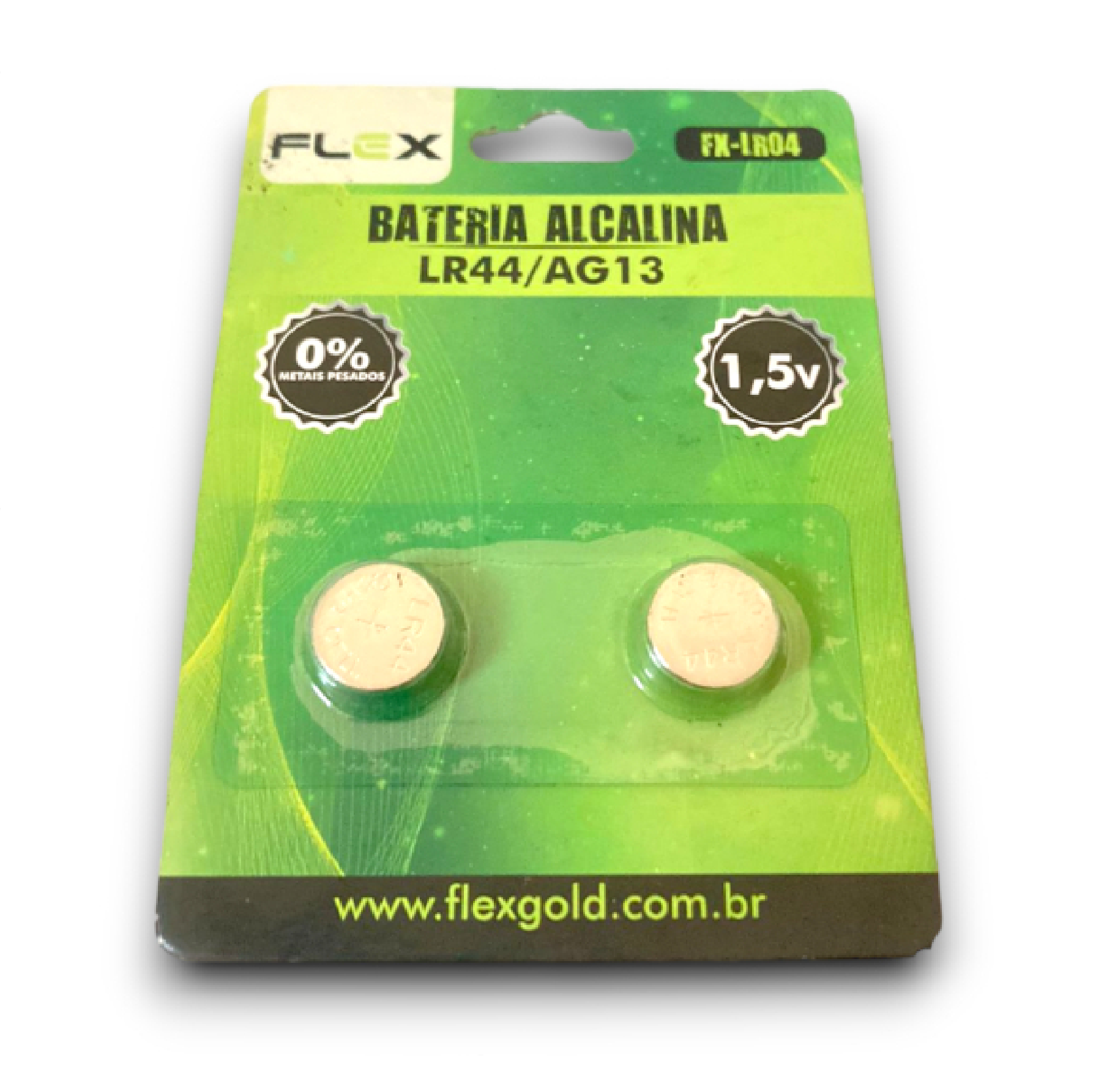 BATERIA BOTÃO 1.5V LR44 / A G13 FX-LR04 COM 02 UNID